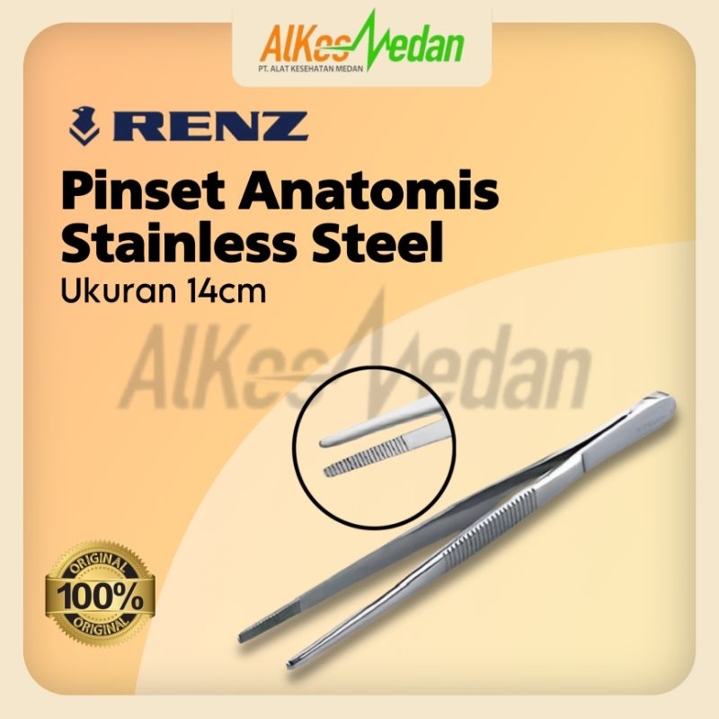 Jual PINSET ANATOMIS RENZ 14CM / PINSET | Shopee Indonesia