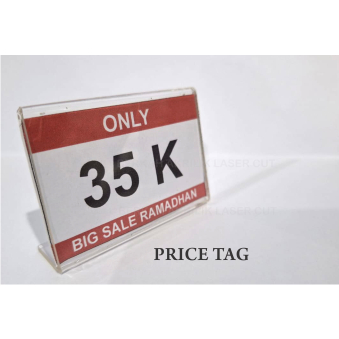 Jual Label Display Harga Acrylic / Akrilik Product Price Tag / Tag Card ...
