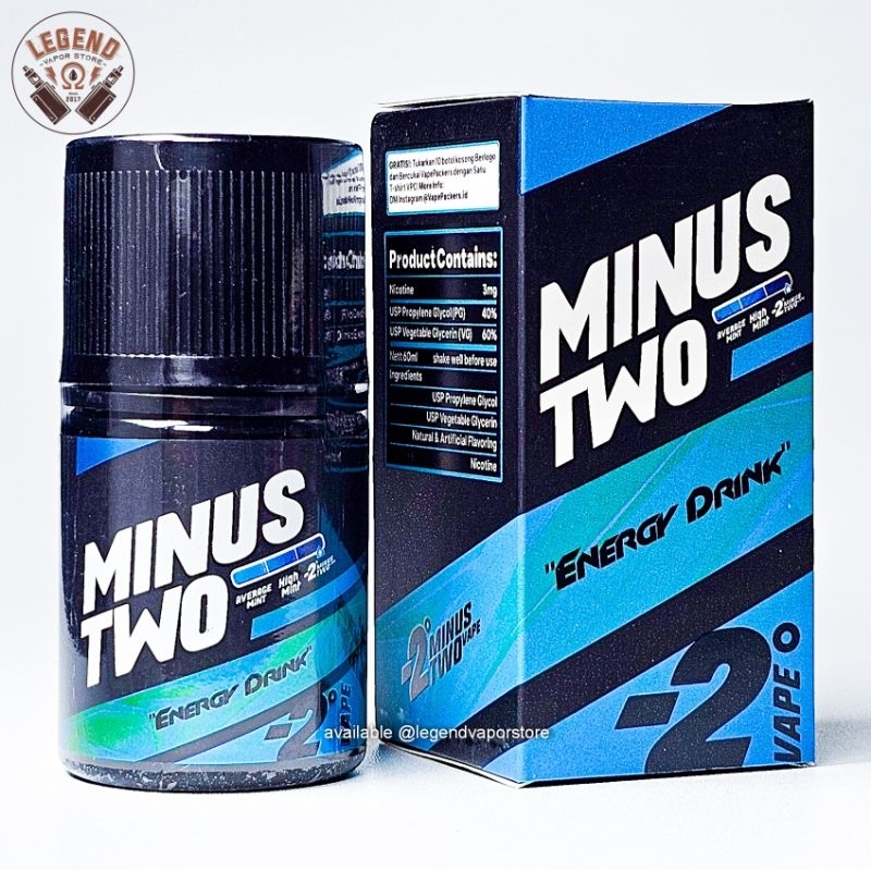 Jual FREEBASE - LIQUID MINUS TWO V1 Frosty Energy Drink 60ML 3MG ...