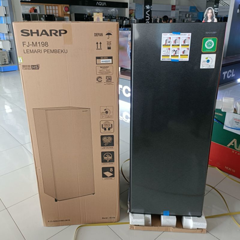 Jual Standing Freezer Kulkas Es Batu SHARP FJ-M198A HS | 8 Sap | Shopee ...