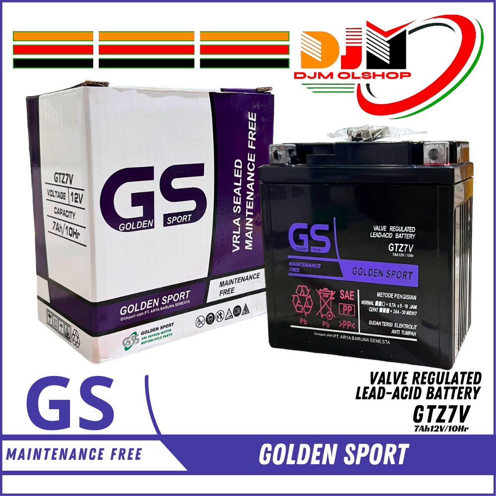 Jual Aki Kering Motor Nmax Aerox Lexi R25 KLX 150 GTZ7V 7Ah 12V Golden ...