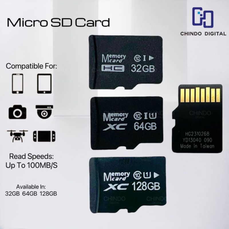 Jual Micro SD Card Kartu Memori 32GB/64GB/128GB Memory Card | Shopee ...