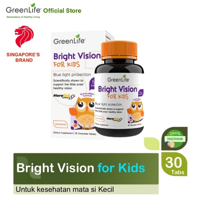 Jual GreenLife Bright Vision for Kids isi 30 Tab Vitamin Mata Vegetarian | Shopee Indonesia