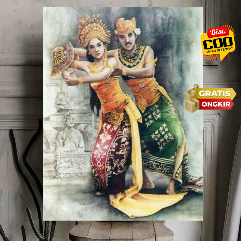 Jual Poster Lukisan Penari Bali Hiasan Dinding Aesthetic Bahan MDF ...