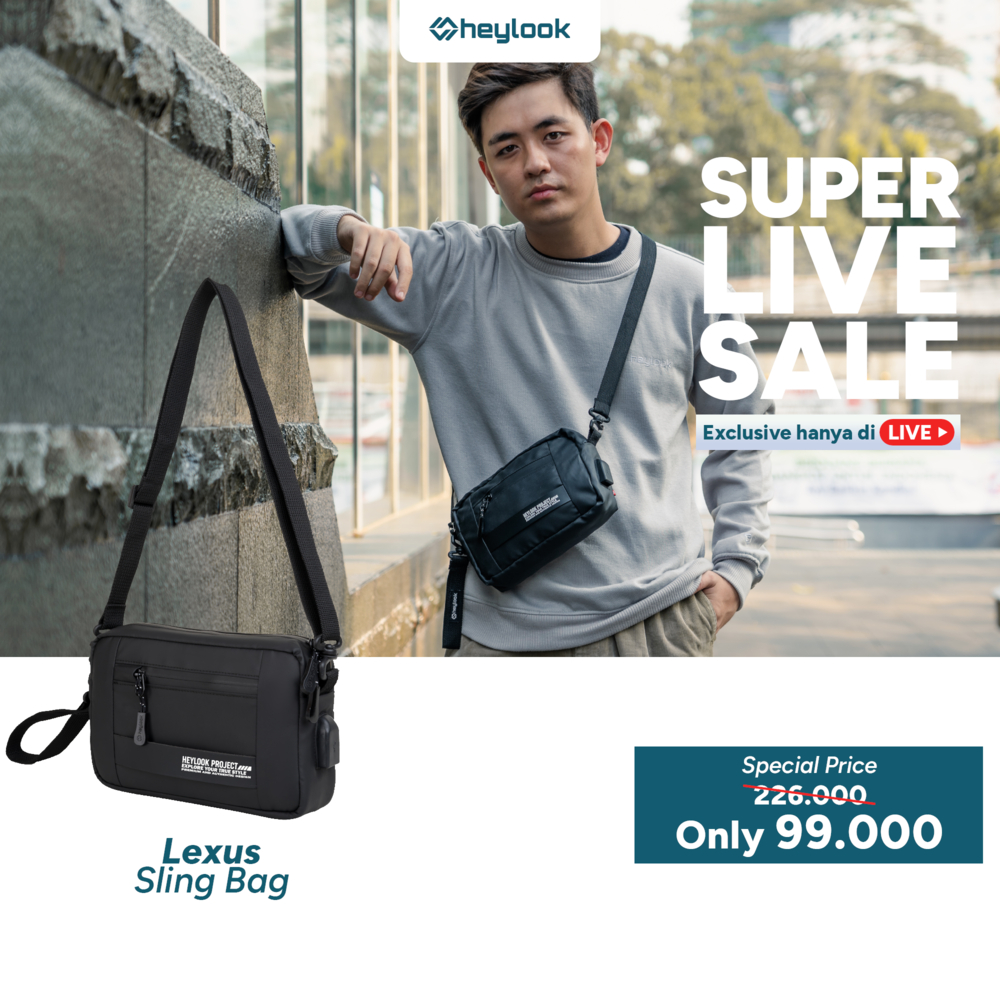 Jual (Super Live Sale) - Tas Selempang Pria LEXUS Sling Bag Multyfungsi ...