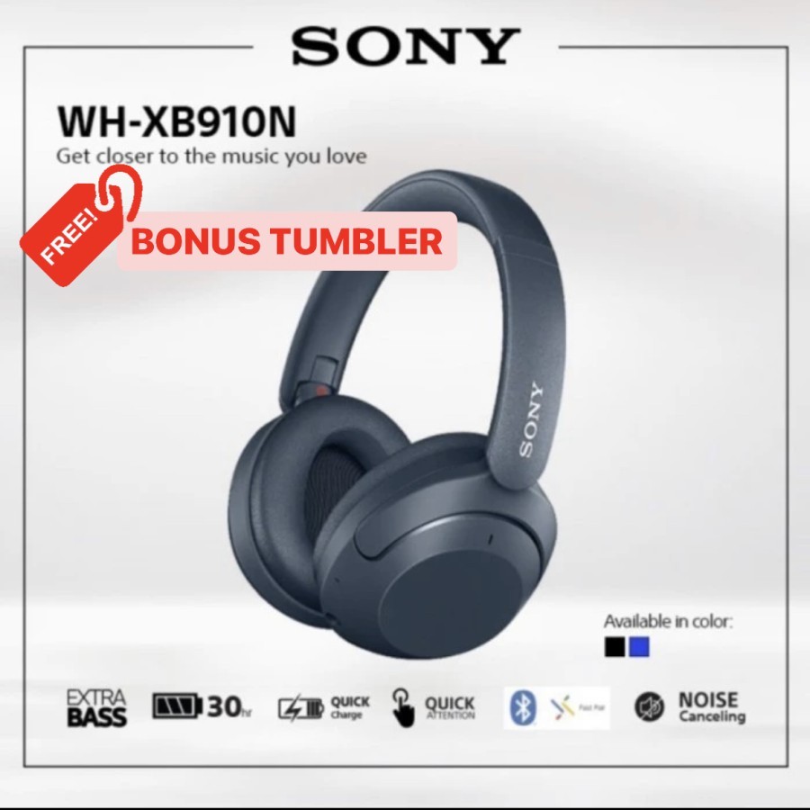 Jual Sony WH-XB910N Wireless Noise Cancelling Bluetooth Headphone WH ...