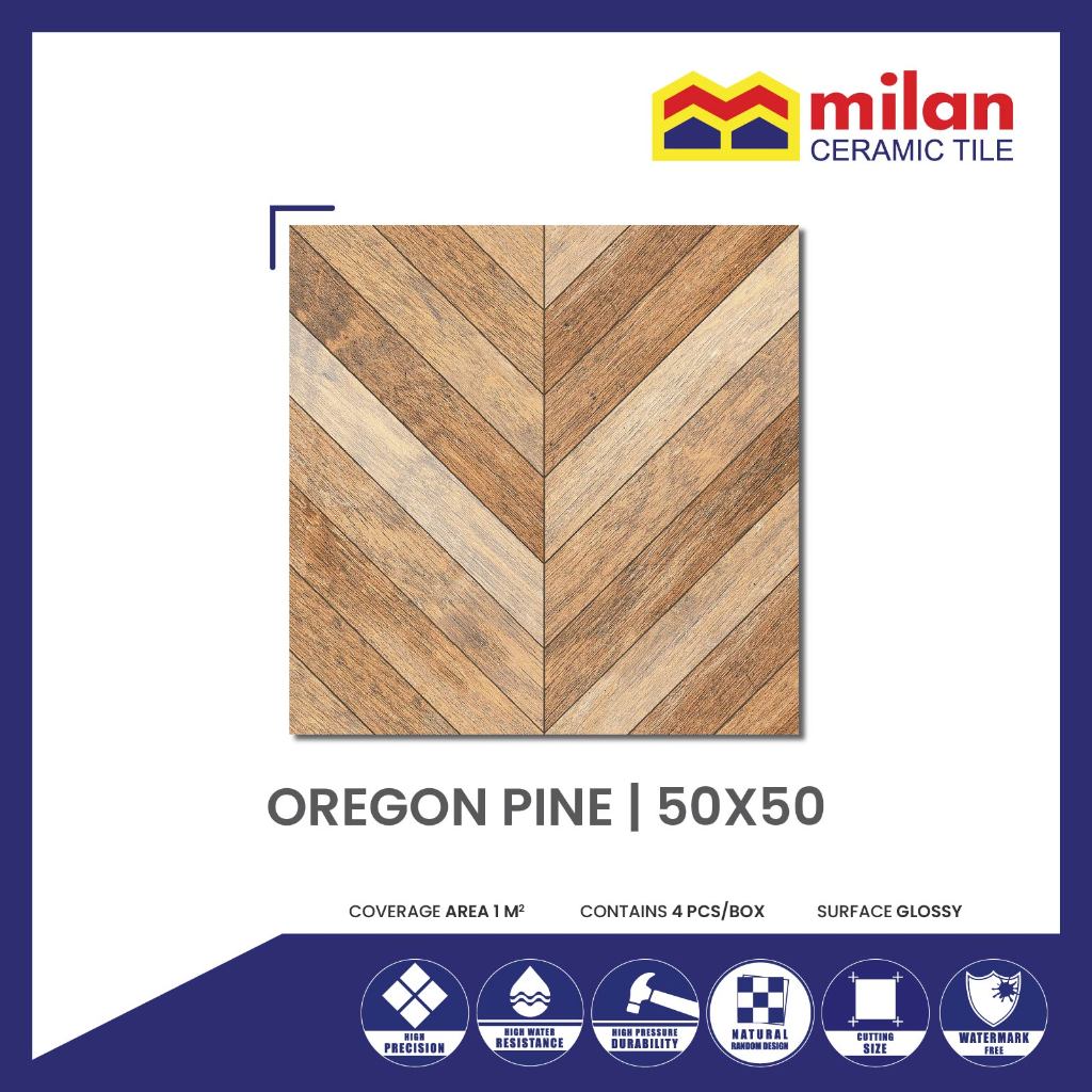 Jual MilanTiles - MILAN Oregon Pine 50x50 Keramik Kayu Motif Heringbone | Shopee Indonesia