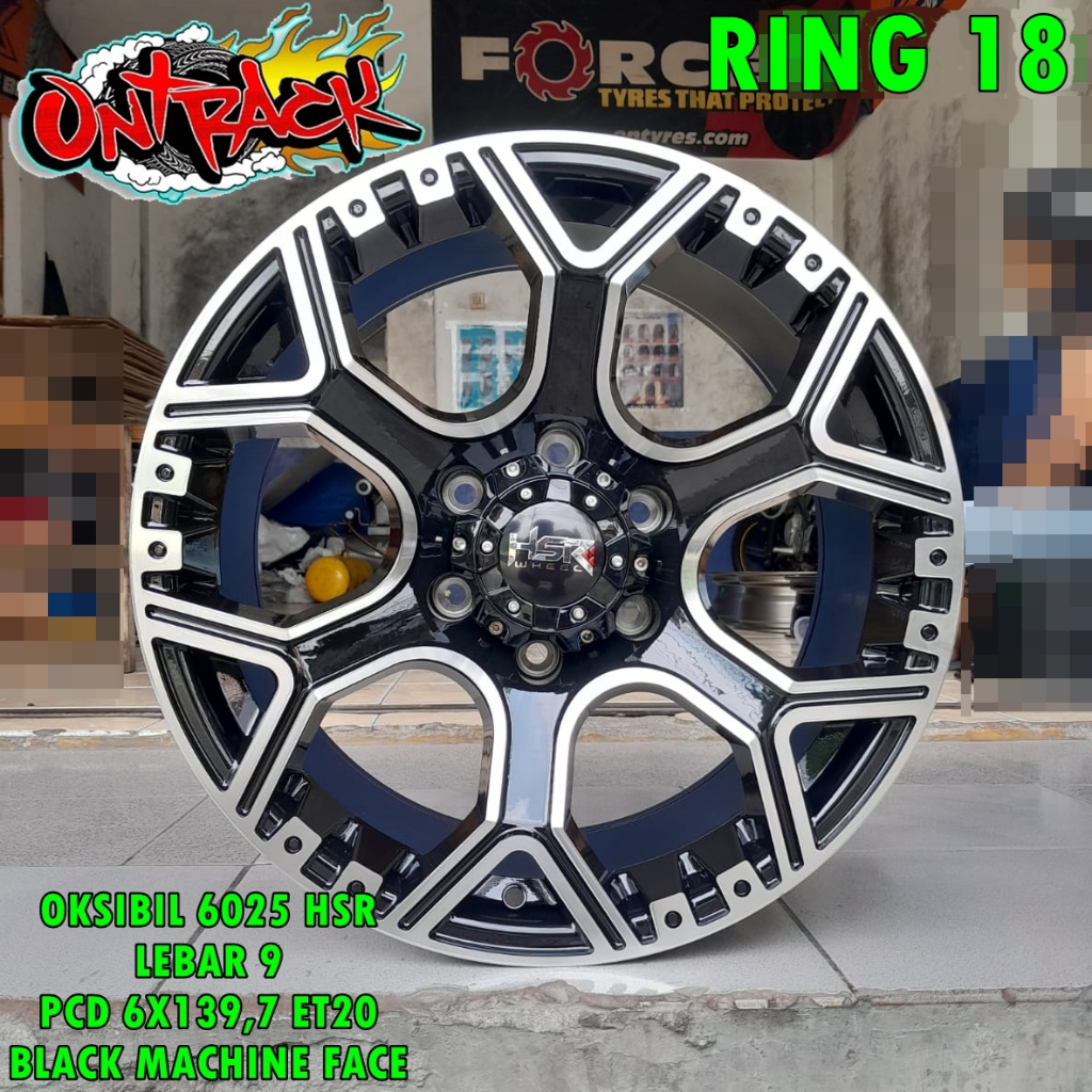 Jual VELG RACING HSR OKSIBIL RING 18 LEBAR 9 PCD 6X139,7 PELEK MOBIL R18 HILUX TRITON PAJERO ...