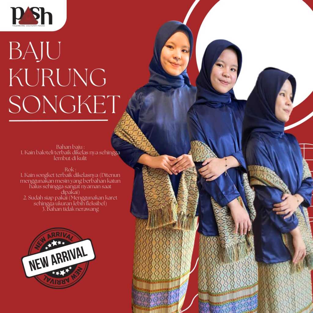 Jual Songket Pash - Set Baju Kurung Rok Songket Dan Selendang | Baju Kurung Melayu | Shopee ...