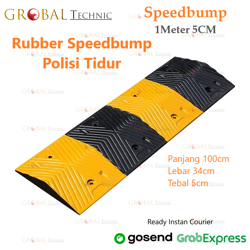 Jual Rubber Speed Bump / Polisi Tidur Karet 1Meter 5CM / Safety Traffic ...