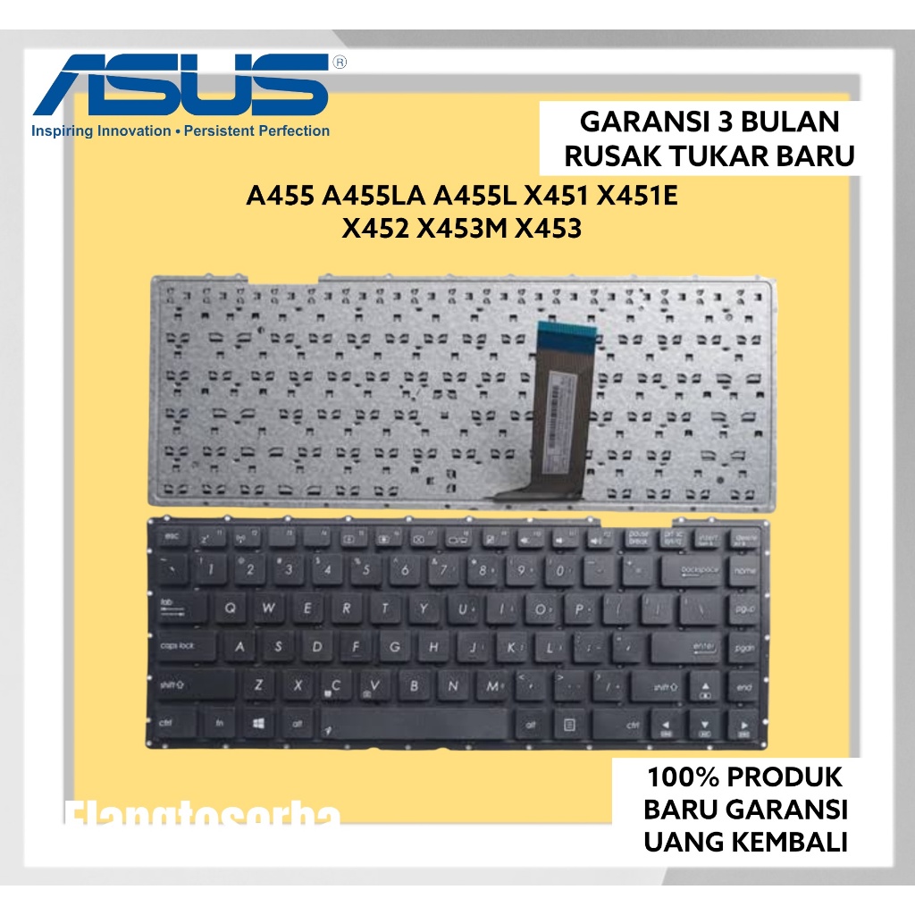 Jual Keyboard ORIGINAL Asus A455 A455L X451E X452 X452M X453 X455L ...