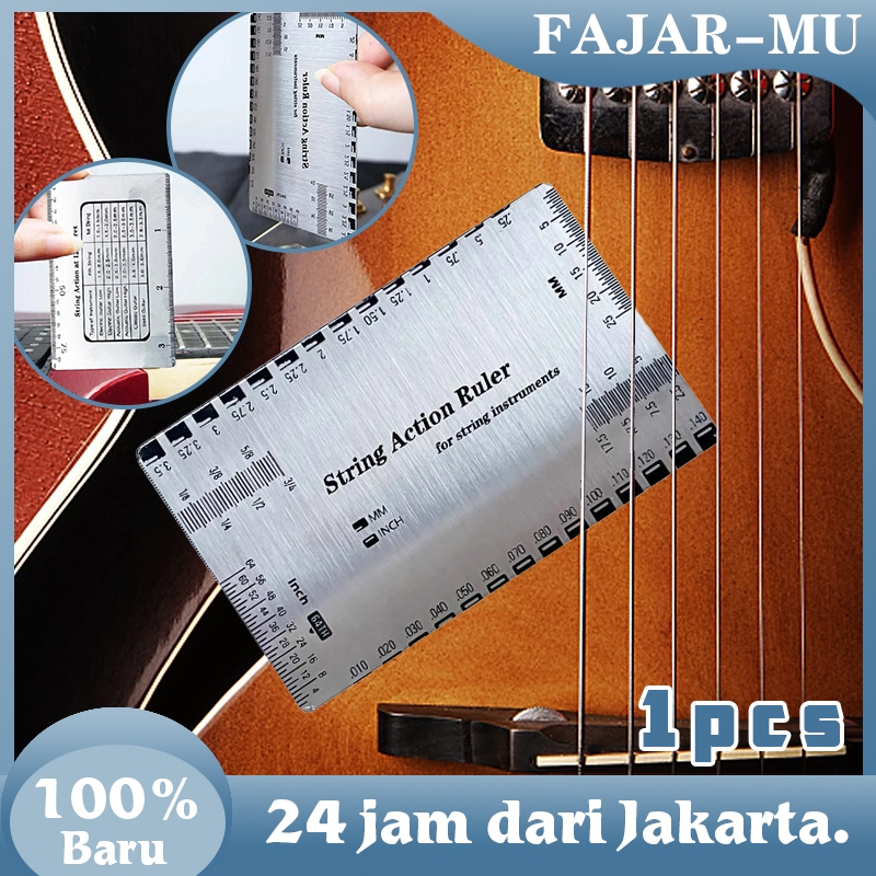 Jual String Gauge Ruler Pengukur String Senar Gitar Fritz Ruler Besi ...