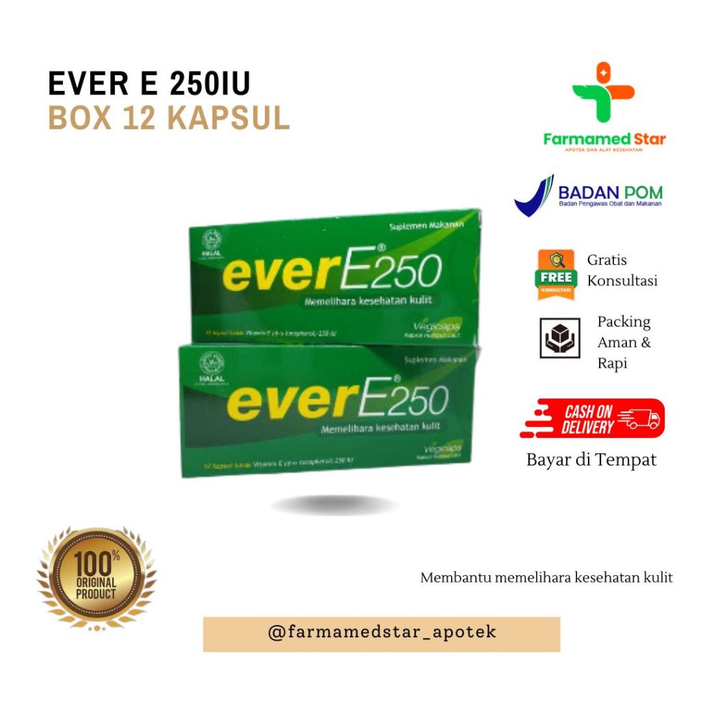 Jual EVER E 250IU BOX 12 KAPSUL | Shopee Indonesia