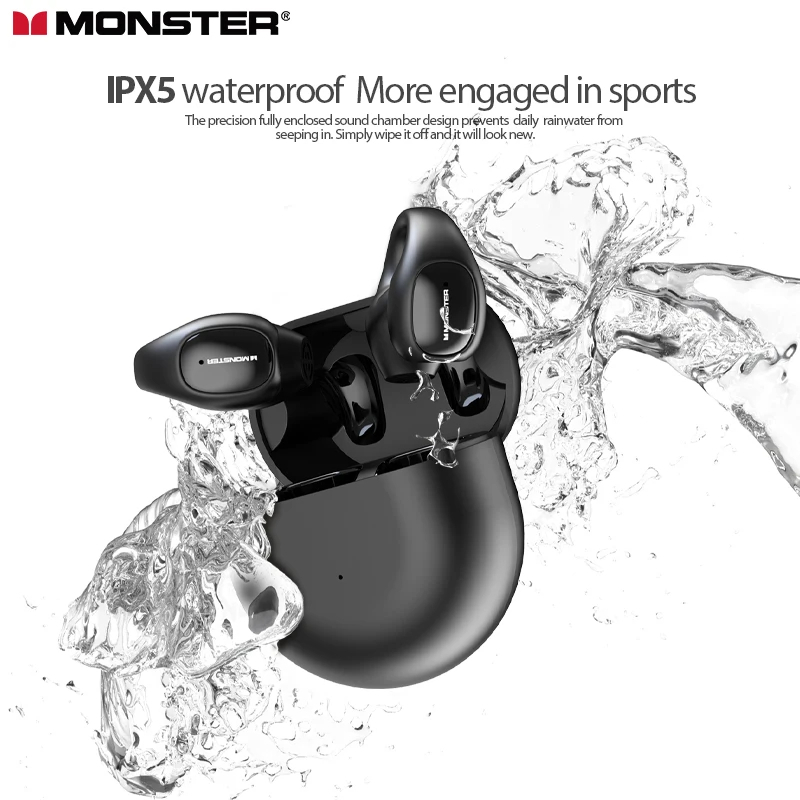 Jual Monster Open Ear 200 Pro Ear-clip Earbuds Sports Wireless ...