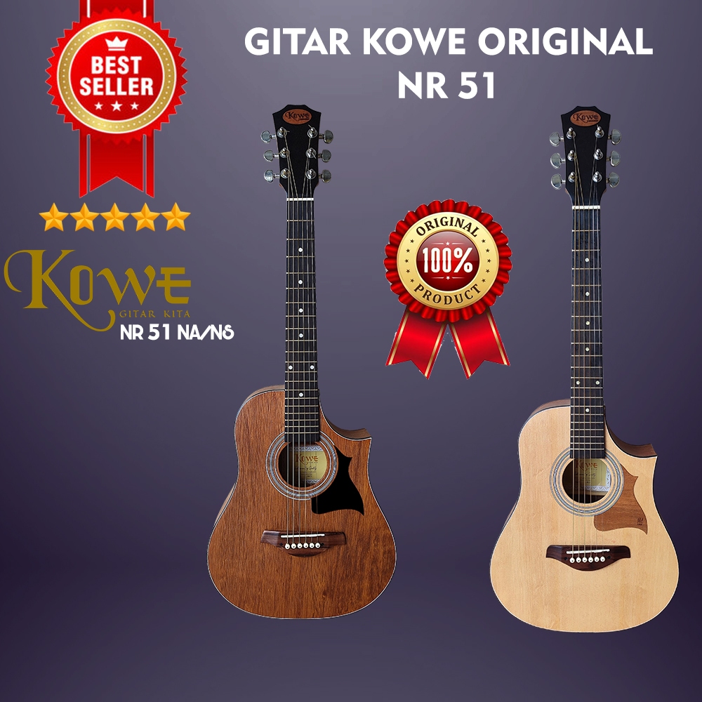Jual Gitar Akustik KOWE GITAR Ukuran 3/4 Seri NR 51 NS Original Packing ...