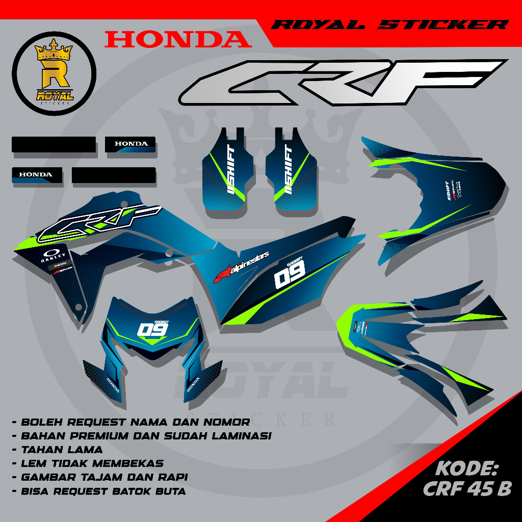 Jual CRF 45-STIKER DECAL CRF 150 FULL BODY LANGSUNG CETAK VARIASI ...
