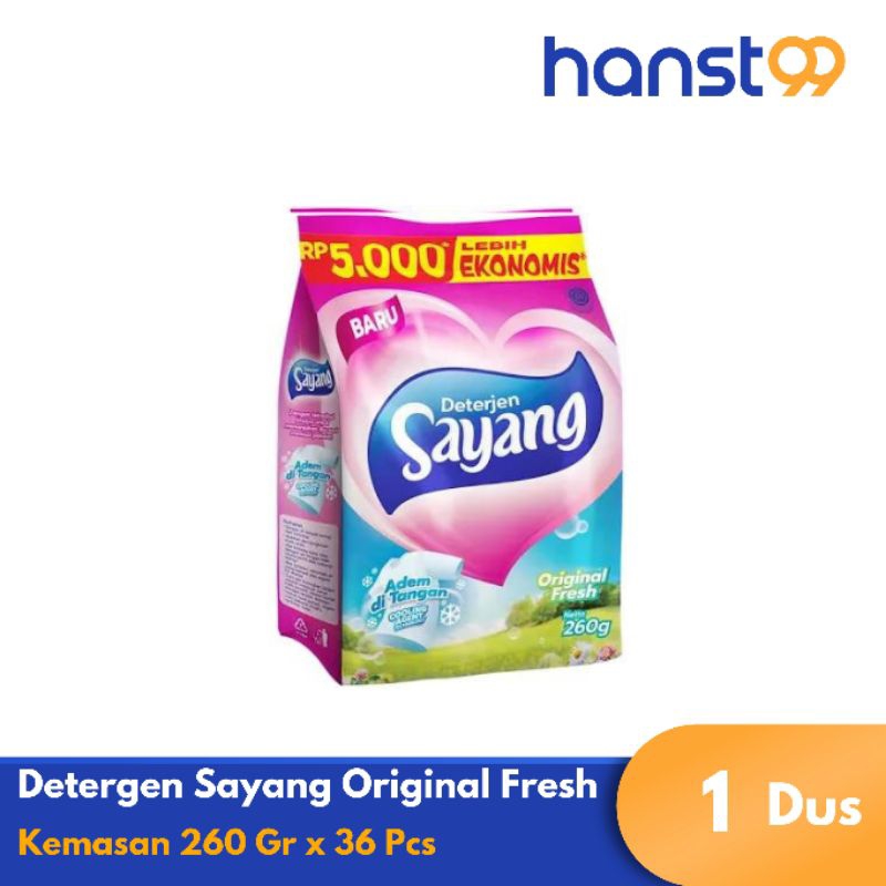 Jual Detergen Sayang 260g 1 Dus isi 36 Pcs | Shopee Indonesia