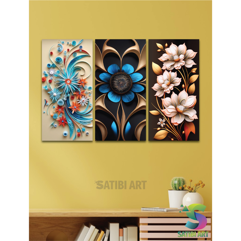 Jual Hiasan Dinding Bunga Realistik Aesthetic 15x30 | Hiasan Dinding ...