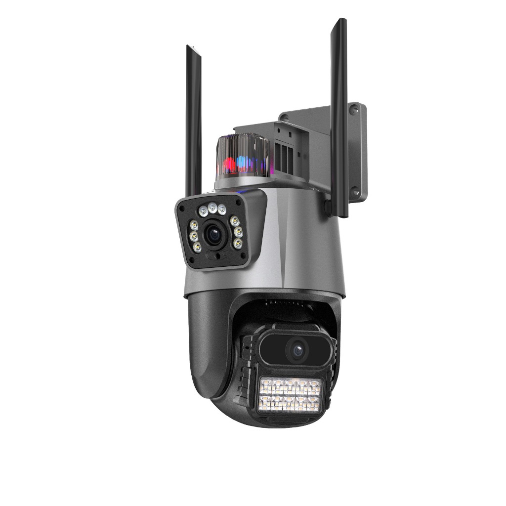 Jual Owl Monitoring 8MP 4K PTZ IP Kamera WiFi Dual Lens Dual Screen ...