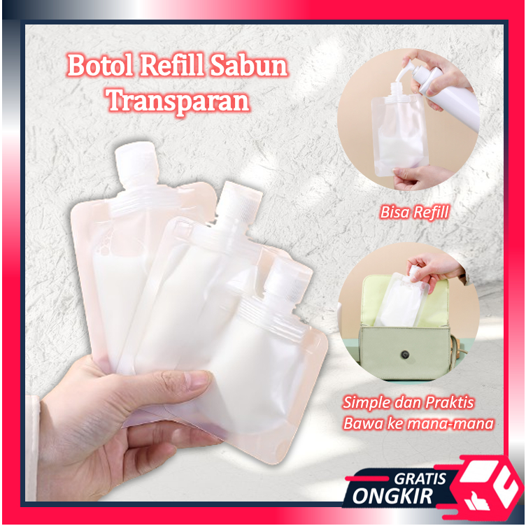 Jual Gratis Ongkir - H5773 Travel Pouch Botol Refill Transparan ...