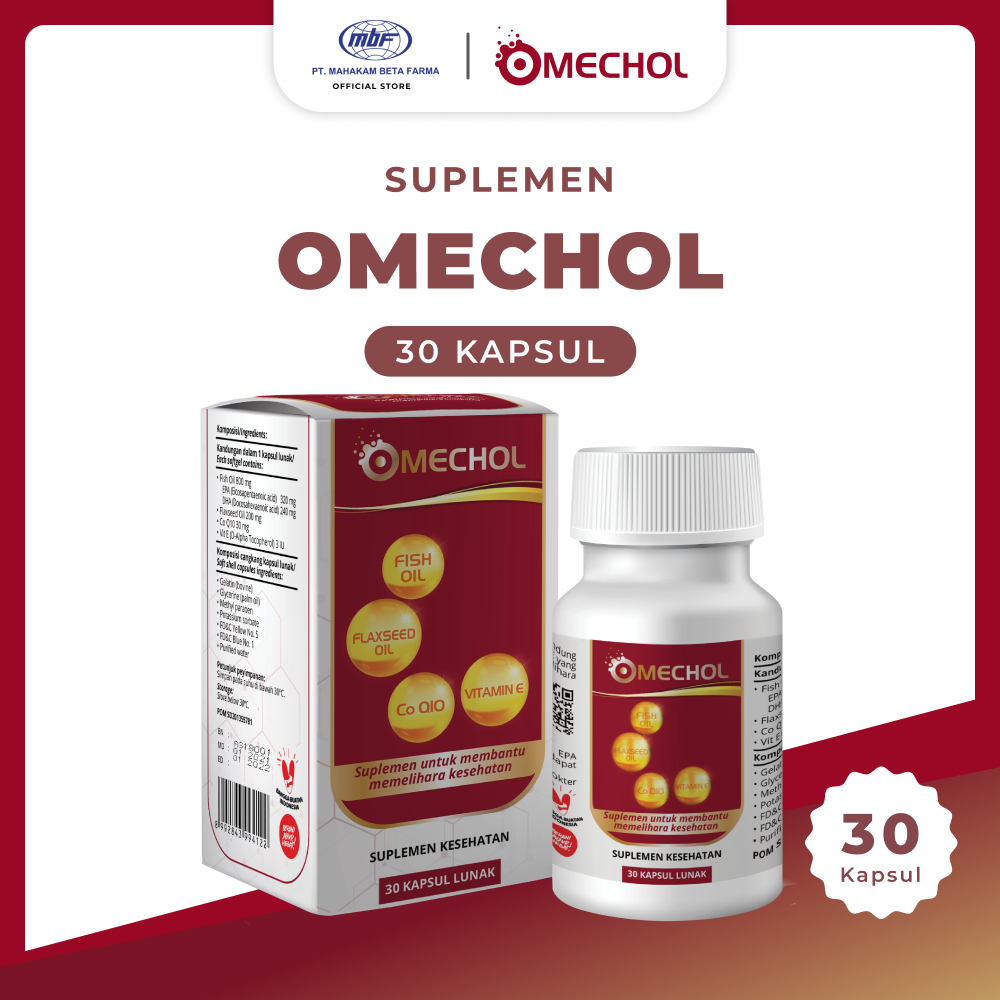 Jual Omechol - Suplemen Kesehatan Omega 3 Co Q10 (30 kapsul) | Shopee ...