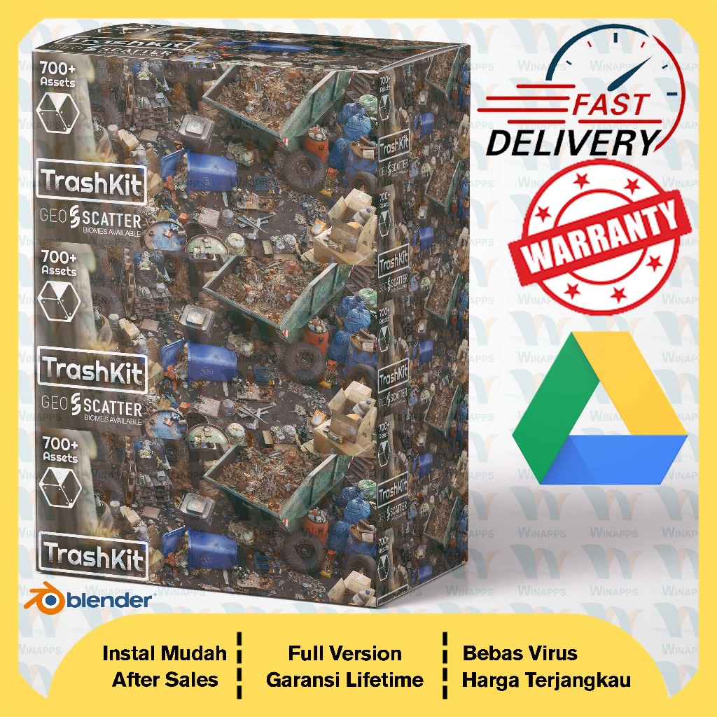 Jual Trash Kit - 3D Assetkit Plugin for Blender 3D | Shopee Indonesia