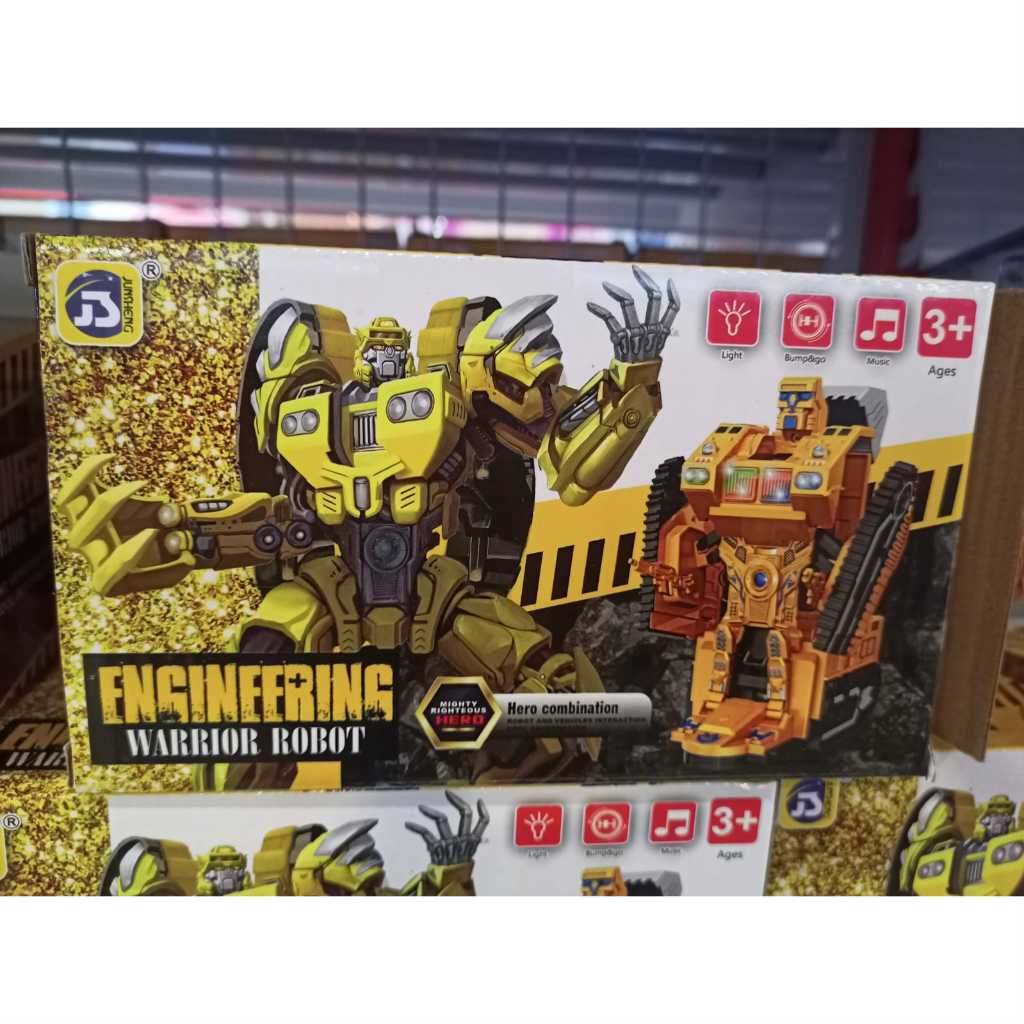 Jual ENGINEERING WARIOR ROBOT KUNING MAINAN EXAVATOR BERUBAH MENJADI ...