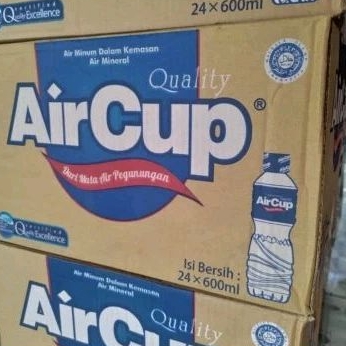 Jual Aircup air mineral 600ml x 24 botol kemasan dus | Shopee Indonesia