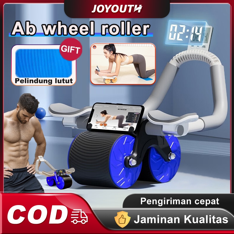 Jual Ab Wheel Roller 2 in 1 alat olahraga di rumah Alat Latihan Otot ...