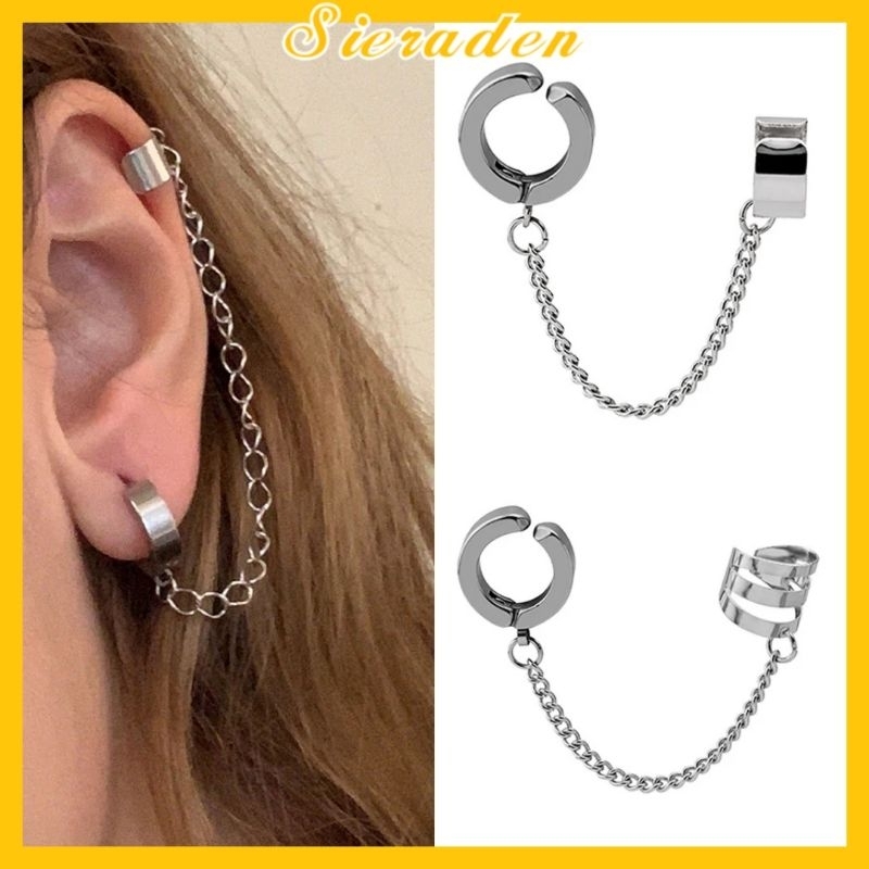 Jual sieraden anting jepit rantai | Shopee Indonesia