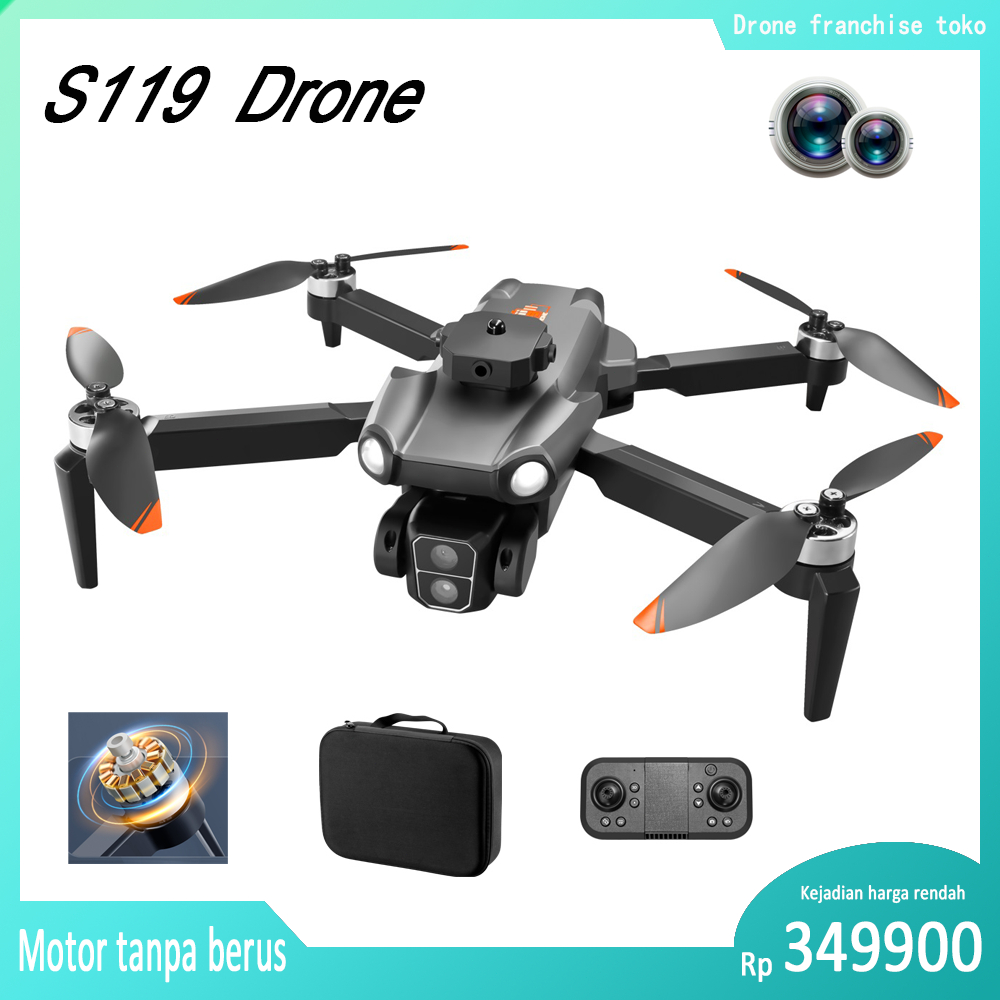 Jual S119 Drone/Brushless Motor/4K Dual Camera/Stable Hover/Obstacle ...