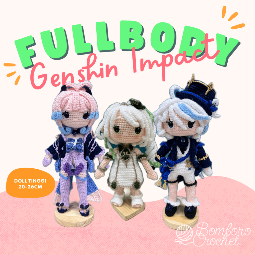 Jual [PRE ORDER] Boneka Rajut Amigurumi Fullbody Genshin Impact Ukuran ...