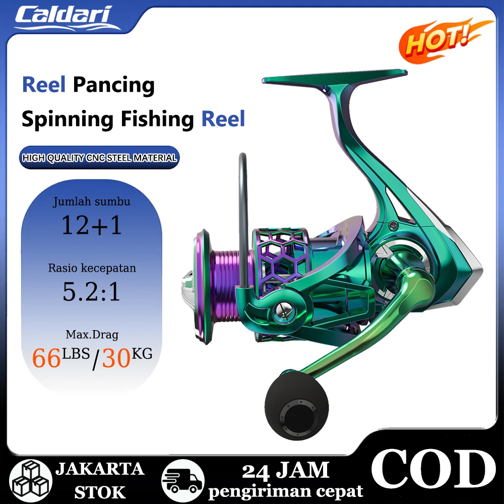 Jual Fishing reel pancing asli besi fishing reel 10kg drag 5.2:1 Kincir ...