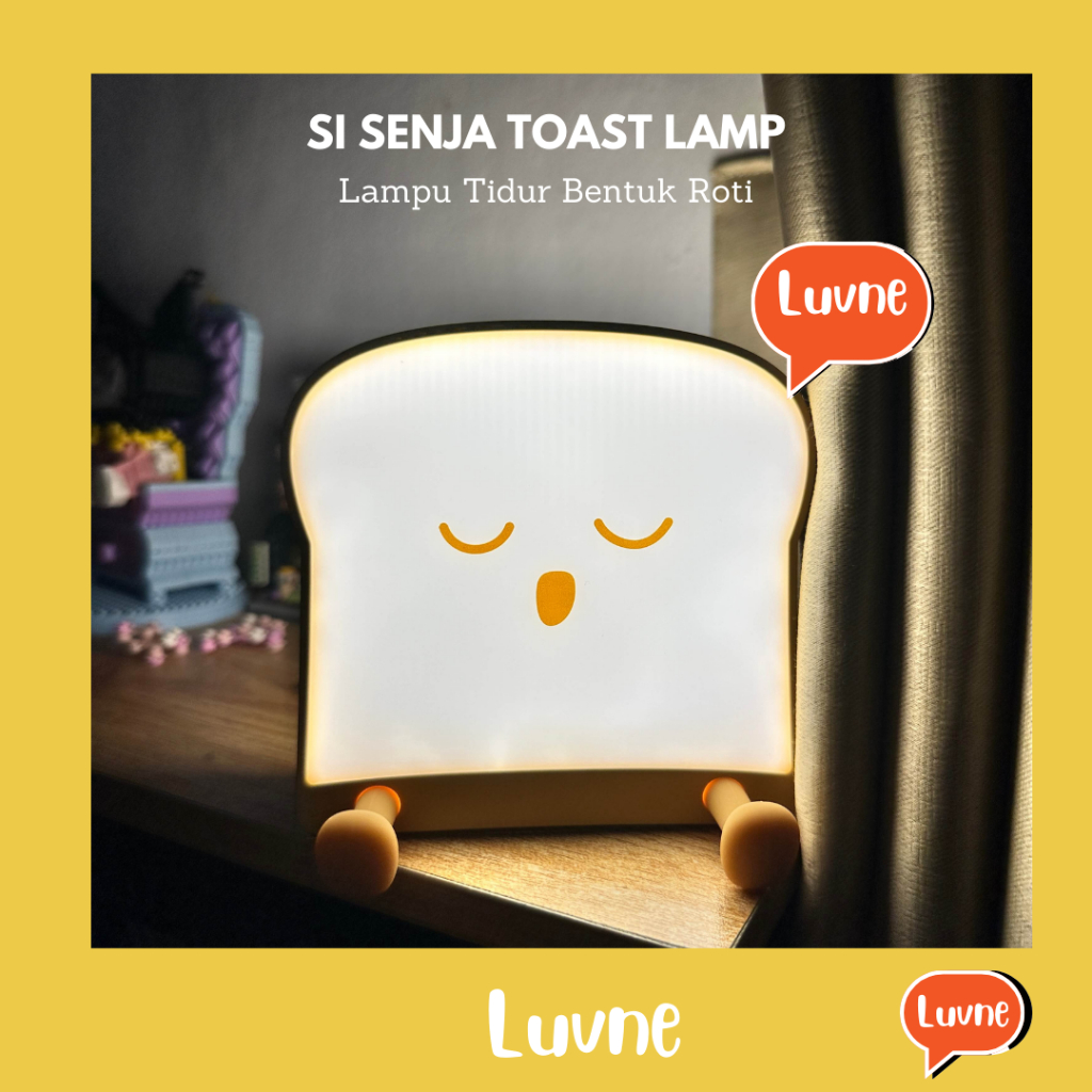 Jual [COD] Lampu Tidur Aesthetic Lucu Bentuk Roti - Si Senja Toast Lamp ...
