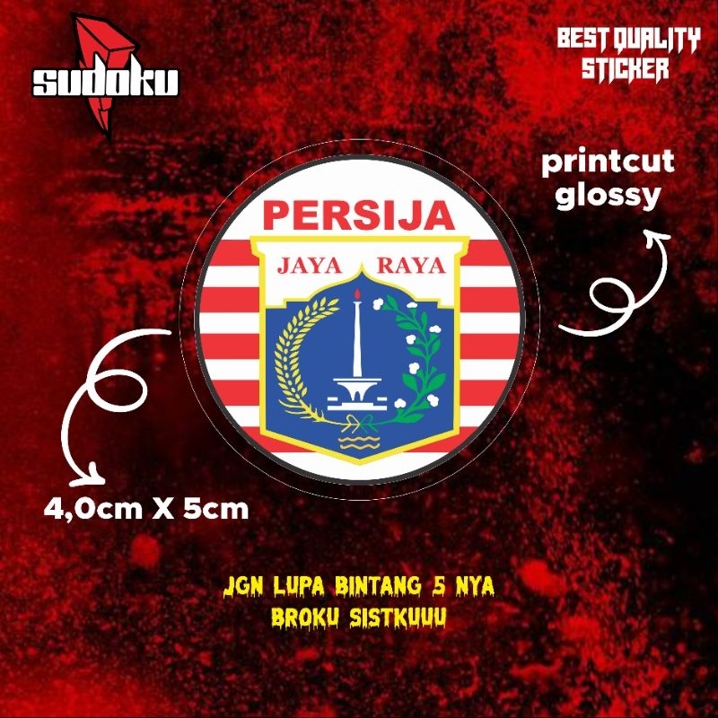 Jual STICKER STIKER PRINTING LOGO PERSIJA JAKARTA SEPAKBOLA VIRAL ...