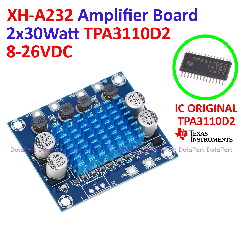 Jual XH-A232 TPA3110D2 2x30W Amplifier Board Audio Module 8-26VDC XH ...