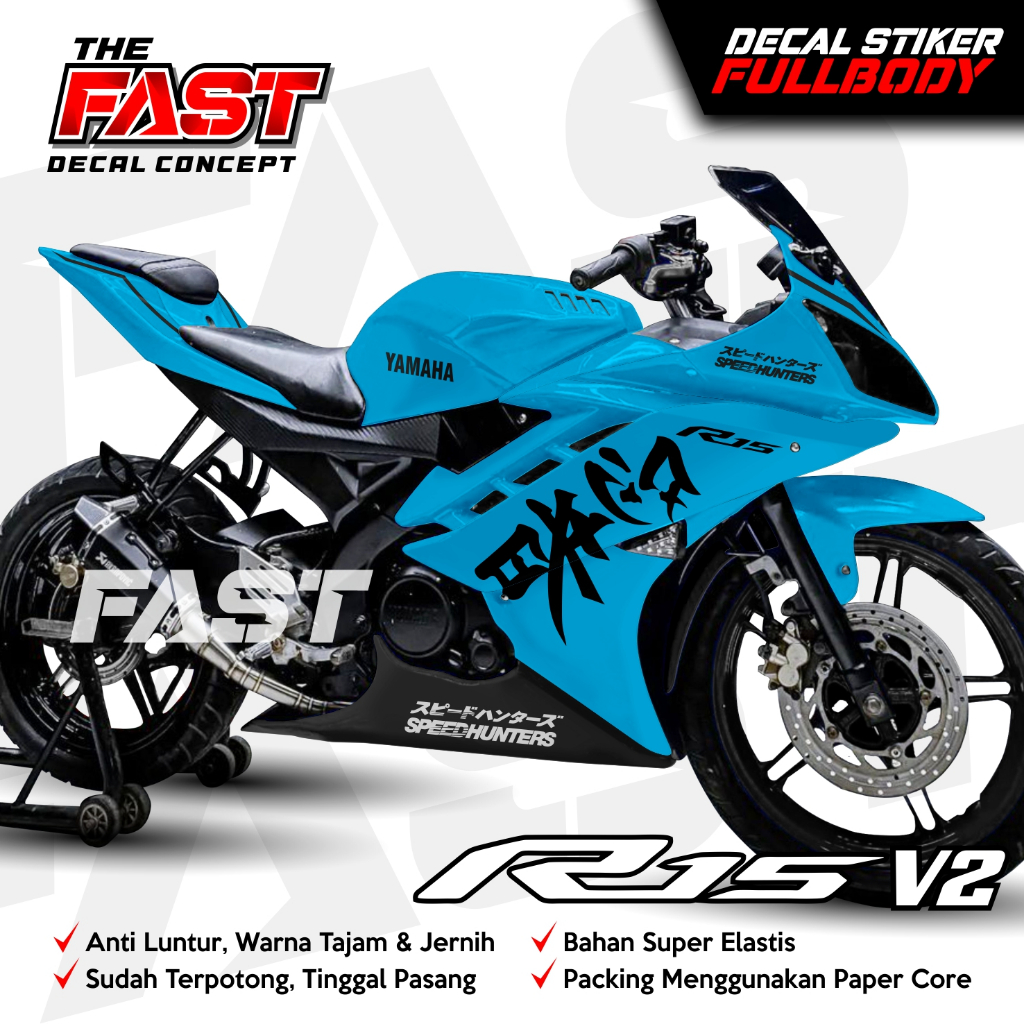 Jual Stiker Decal R15 V2 Fullbody Simpel Polos Striping Yamaha R15 V2 ...