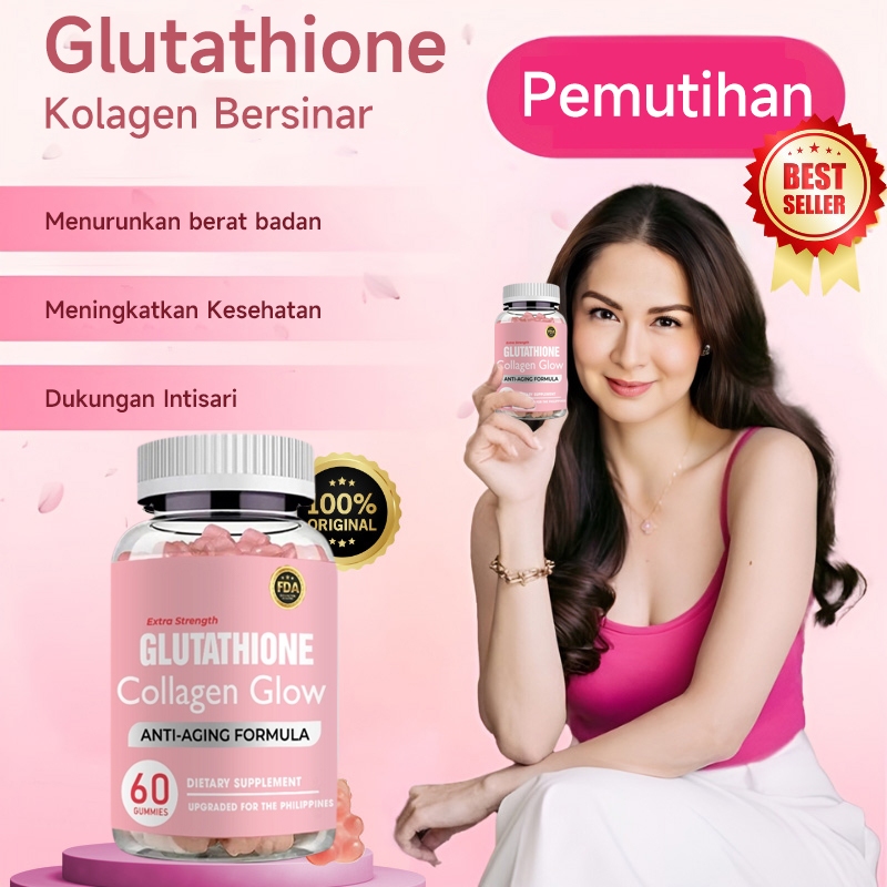 Jual Glutathione Collagen Gummies 60 kapsul Whitening Antioxidant Anti ...