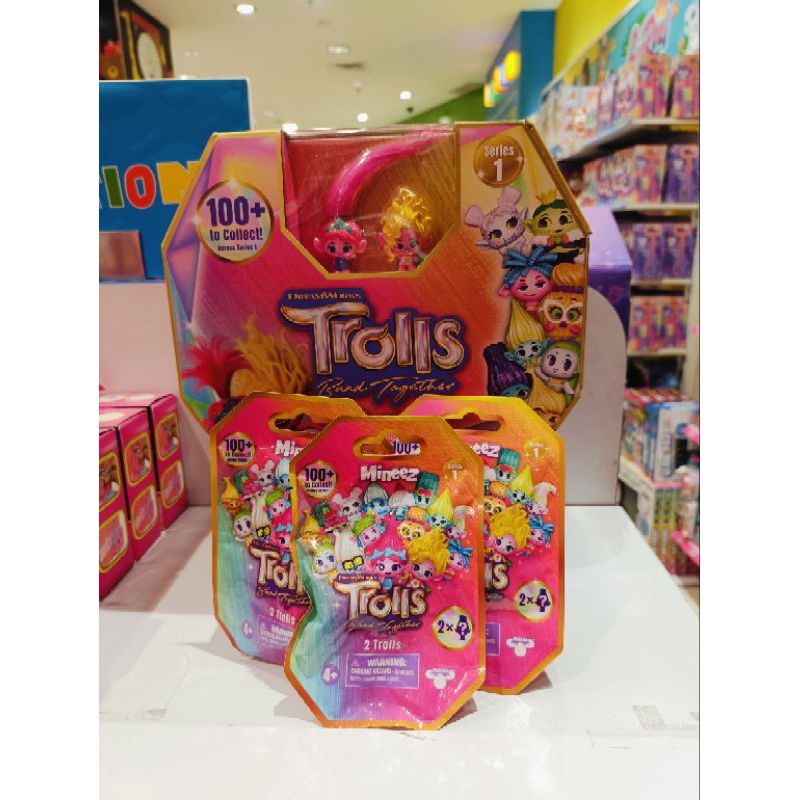 Jual trolls mineez mini figure band together 2 trolls blind pack ...