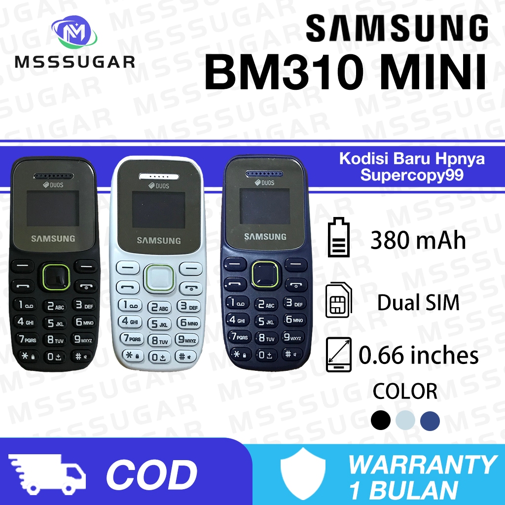Jual SAMSUNG B310E Mini New DUAL SIM Handphone Bisa Bahasa Indonesia ...