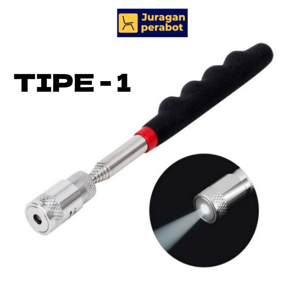 Jual Alat Magnetik Tongkat Telescopic Magnet Pick Up Tool LED ...