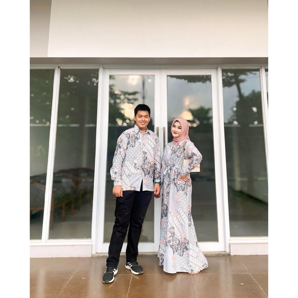 Jual BATIK TRUSMI Set Couple Dress Batik Wanita dan Kemeja Batik Laki ...