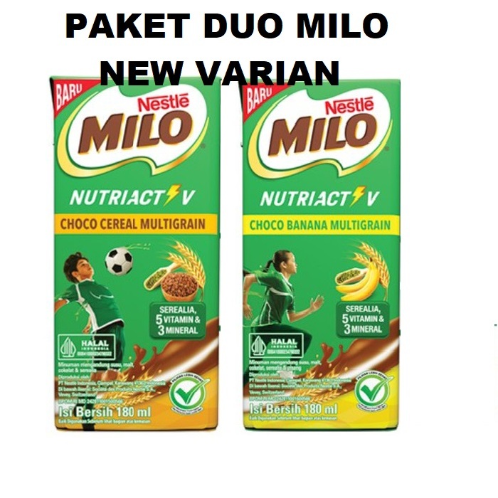 Jual Paket 2 Pcs Milo NutriActiv Choco Cereal Choco Banana Multigrain ...