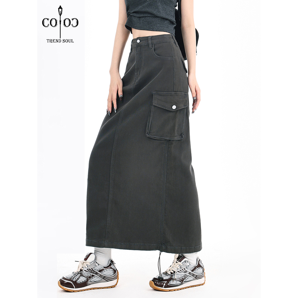 Jual Coco Trend Soul Rok -- Abu abu Cargo Highwaist Terbaru Kekinian ...