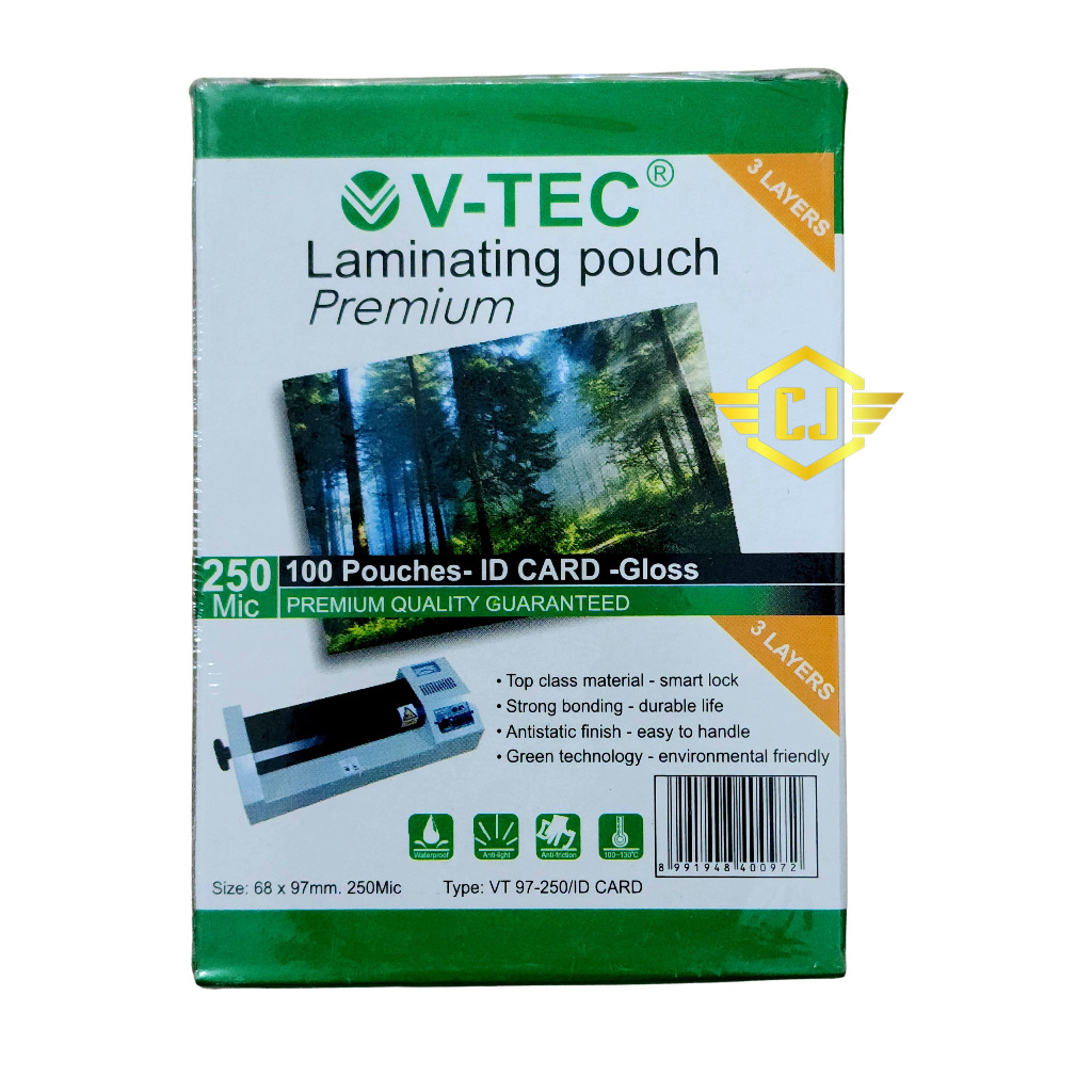 Jual 1 PAK VTEC Plastik Laminating 250mic V-TEC KTP ID CARD 68x97mm | Shopee Indonesia