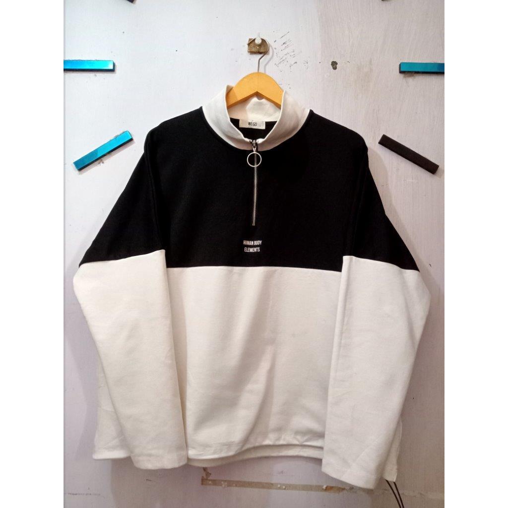 Jual Rugby Half Zip Oversize Human Body Elements Over Size | Shopee ...