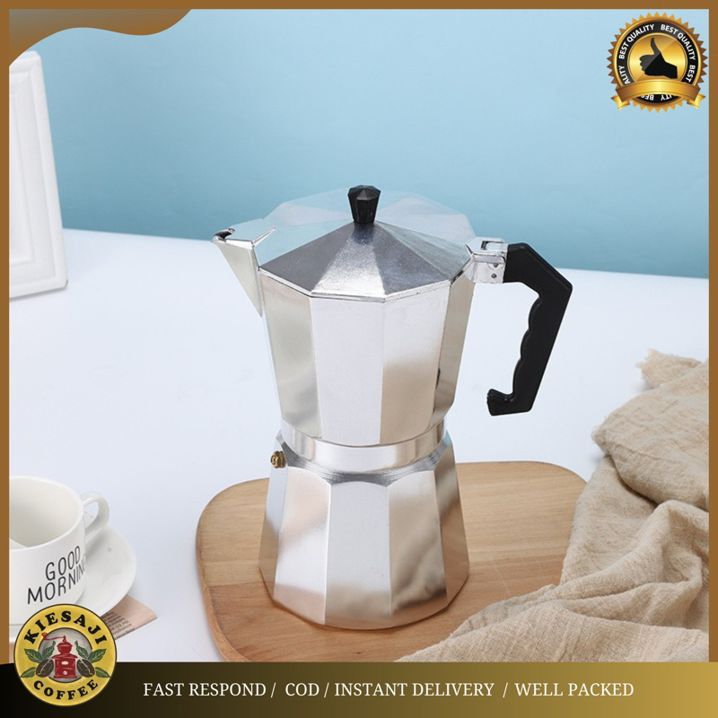 Jual Mokapot 1 2 3 6 9 cups Espresso Coffee Maker / Mocapot 50ml 100ml ...