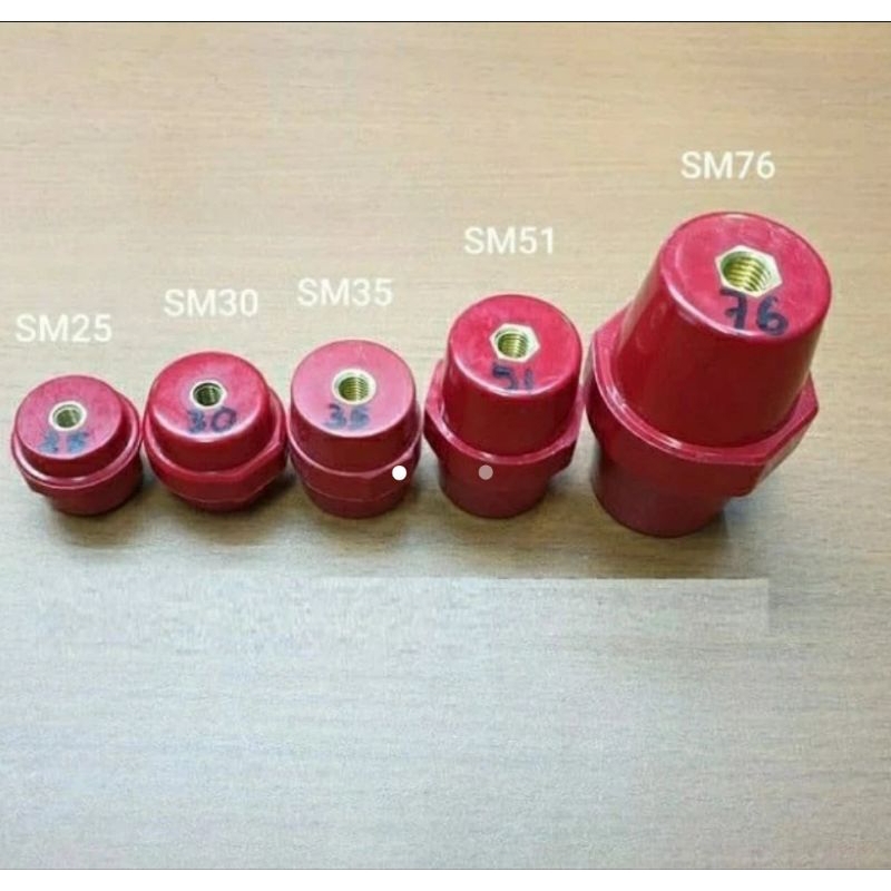 Jual Isolator type SM 25 30 35 40 51 76 color red/ busbar holder / recolite merah / dudukan ...