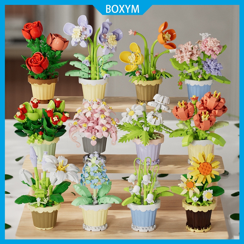 Jual Mainan Mini Block Building Nano Blok Mawar Sunflower 3D Puzzle ...