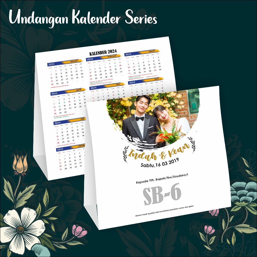 Jual UNDANGAN PERNIKAHAN KALENDER 2025 AESTHETIC FOTO | Shopee Indonesia